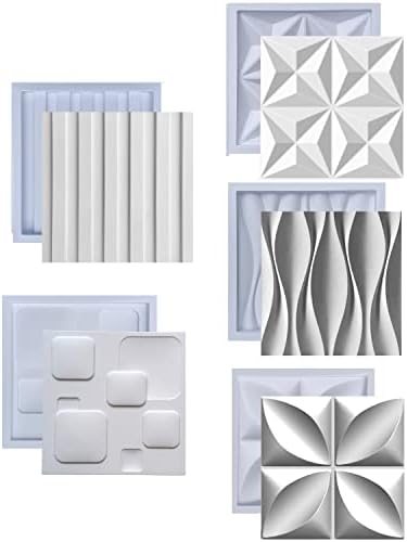Kit Formas de Gesso 3D e Cimento ABS Moldes pra Revestimento de Parede ...
